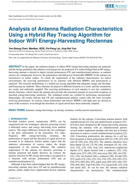 Pdf Analysis Of Antenna Radiation Characteristics Using A Hybrid Ray Tracing Algorithm For
