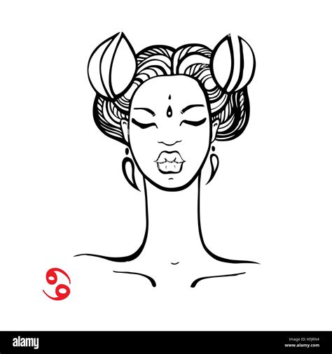 Cancer Zodiac Signs Collection Beautiful Ink Fashion Zodiac Girl