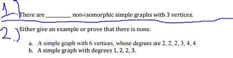 Solved There Are Non Isomorphic Simple Graphs With Chegg