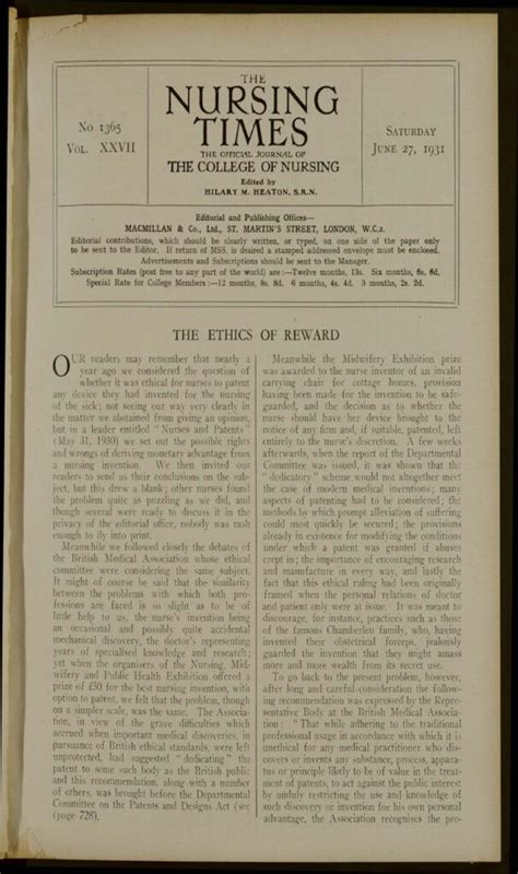 Issue 1365 1931 06 27 Nursing Times