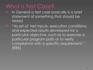 Basics Test Case Writing PPT Computing Technology Computing