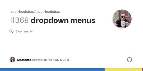 Dropdown Menus · Issue 368 · React Bootstrap React Bootstrap · Github