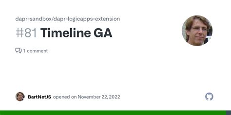 timeline ga · issue 81 · dapr sandbox dapr logicapps extension · github