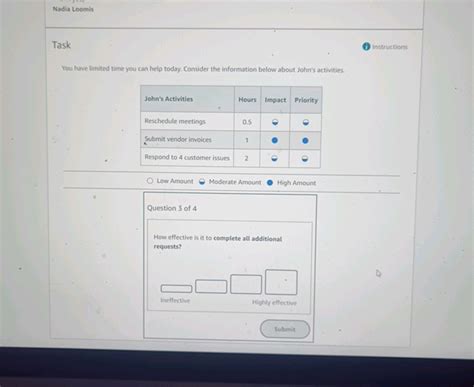 Nadia Loomis Task Instructions You Have StudyX