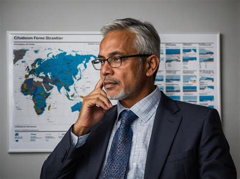 A Businessman Strategizing For Global Expansion And Market Entry