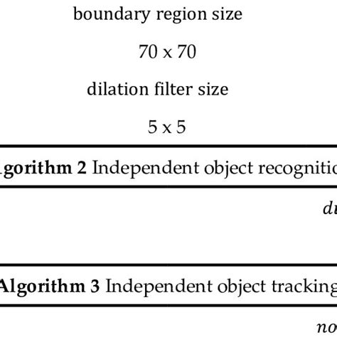Operational Variables For The In Flight Collision Avoidance Algorithm 1