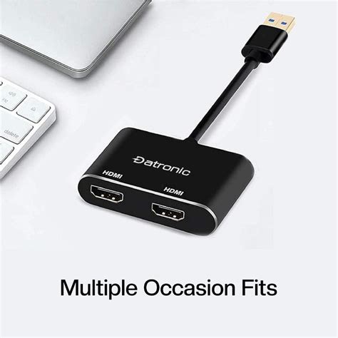 Datronic USB To Dual HDMI Adapter DUSB Thunder Match