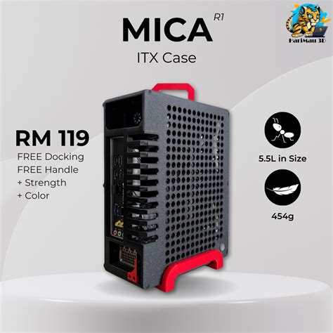 Mica R1 Itx Case Mini Itx Mini Case 55l 454g Ultra Portable Mica R1 Itx Case Mini Itx Mini Case 55l 454g Ultra Portable