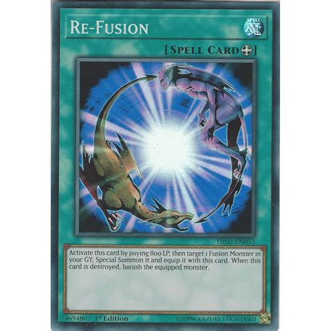 Yu Gi Oh Trading Card Game Yu Gi Oh Re Fusion Hisu En053 Super Rare Card 1st Edition