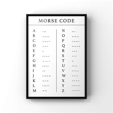 Morse Code Alphabet