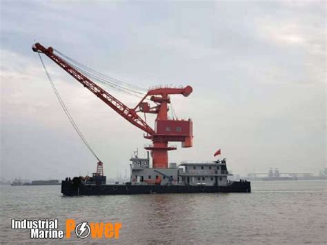 Bauxite Transshipment Crane Barge Floating Crane For Sand Coal Stone Ore Sale Grab Crane Barge