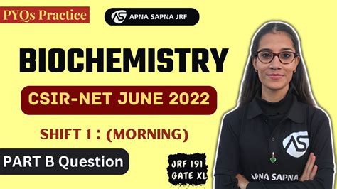 Biochemistry Pyqs Practice Csir Net June 2022 Shift 1 Apnasapnajrf Youtube