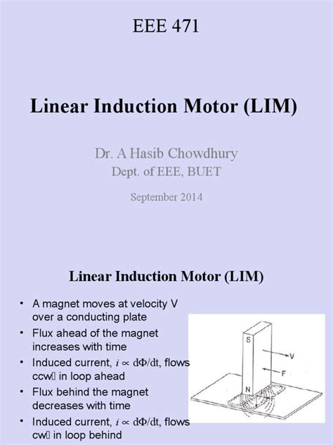 Linear Induction Motor Electromagnetic Induction Electrical Components