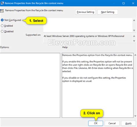 Add Or Remove Properties On Recycle Bin Context Menu In Windows 11 Windows 11 Forum