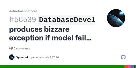 `databasedeveloperpageexceptionfilter` Produces Bizzare Exception If Model Fails To Initialize
