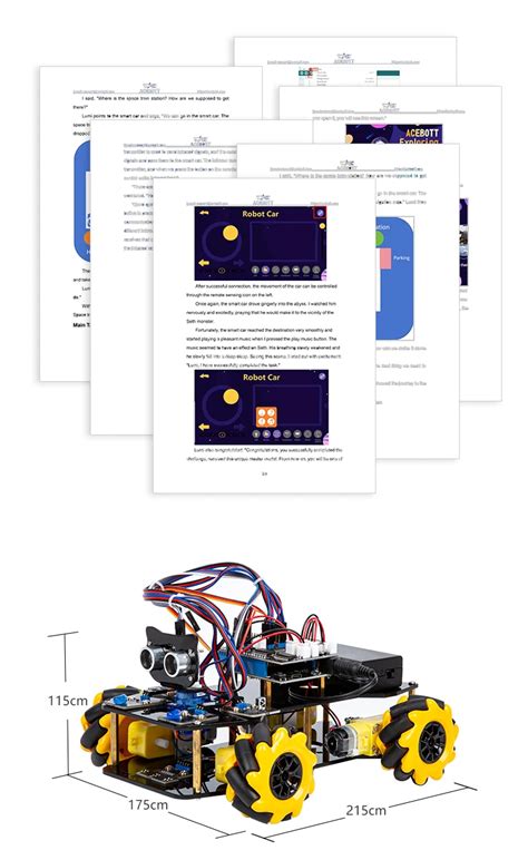Acebott 4wd Smart Esp32 Robot Car Kit For Electronics Programming