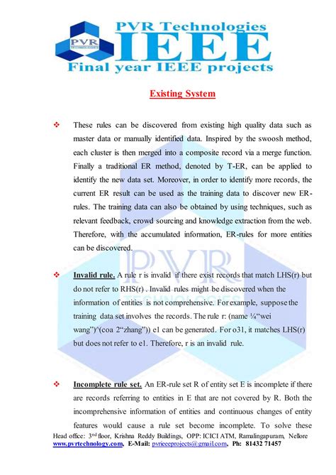 Rule Based Method For Entity Resolution Pdf
