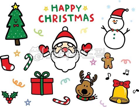 크리스마스 메리크리스마스 해피크리스마스 산타클로스 루돌프 사진이미지일러스트캘리그라피 Alldrawing작가