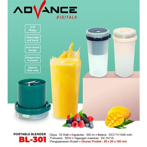 Jual Advance Bl Mini Portable Ml Blender Bisa Di Charger Garansi Tahun Shopee Indonesia