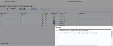 Mapping For Account Based On Amount Greaterless Than Zero In Data Load
