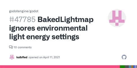 Bakedlightmap Ignores Environmental Light Energy Settings · Issue 47785 · Godotenginegodot