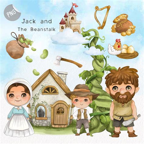 Jack And Beanstalk Clipart Set Instant Download Png File Etsy