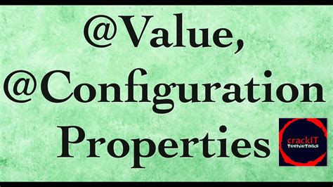 value vs configurationproperties spring annotations interview