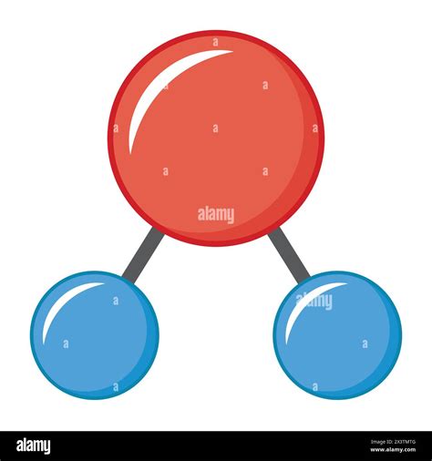 Water Or H2O Chemical Structure Illustration Stock Vector Image Art Alamy