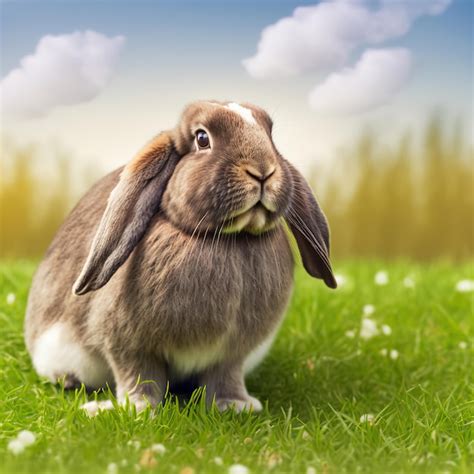 Premium Photo Sedate Easter French Lop Rabbit Portrait Full Body