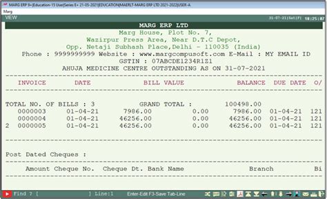 How To View Party Wise Debtors Outstanding Report In Marg Software