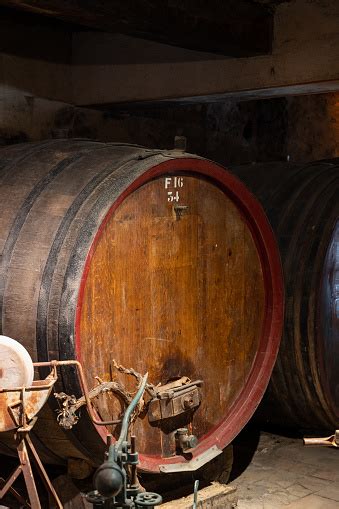 프랑스 남부 콜로피에르 근처 코테스 드 프로방스의 와인 도메인에 오래된 와인 통 0명에 대한 스톡 사진 및 기타 이미지 0명 Cinsaut Côtes De