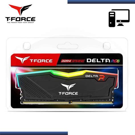 Memoria 8gb Ddr4 T Force Delta Rgb Black Bus 3200mhz Team Group