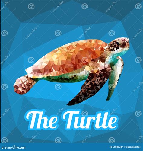 Turtle Polygon Vector Stock Vector Illustration Of Turtle 61886387