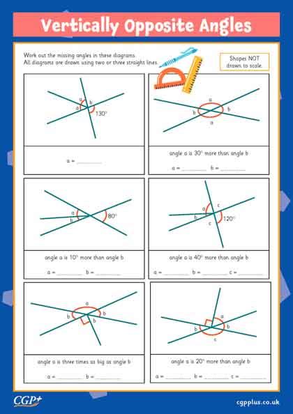 Vertically Opposite Angles Year 6 Cgp Plus