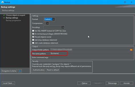 Postgresql Backup Tool Keep The Filename Extension In The Pattern