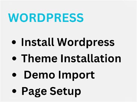 Wordpress Installation With Theme Setup Upwork