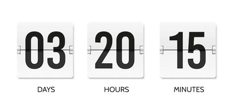 Premium Vector Countdown Flip Clock Counter Mechanical Banner Scoreboard Or Flipboard