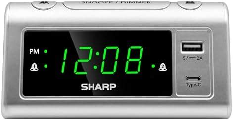 Amazon Com Sharp Alarm Clock Jumbo Easy To Read Display Step Dimmer Control Dual Alarms