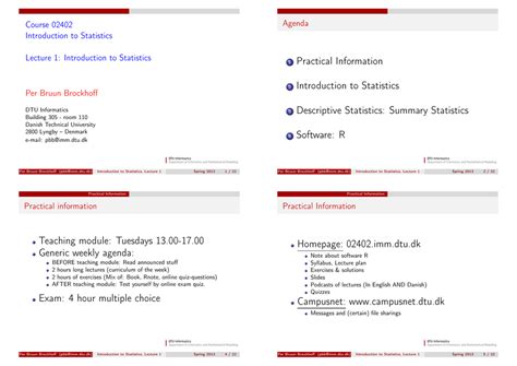 Introduction To Statistics Lecture 1