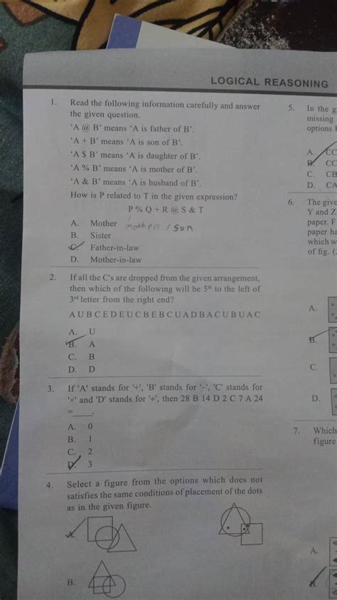 Logical Reasoning 2 If All The C S Are Dropped From The Given Arrangeme