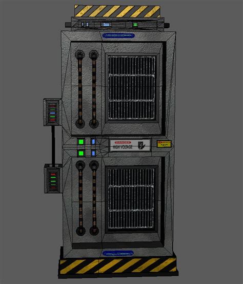 공상 과학 기계 벽 3d 모델 9 Ma Fbx Obj Free3d