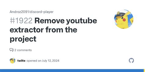 Remove Youtube Extractor From The Project · Issue 1922 · Androz2091discord Player · Github