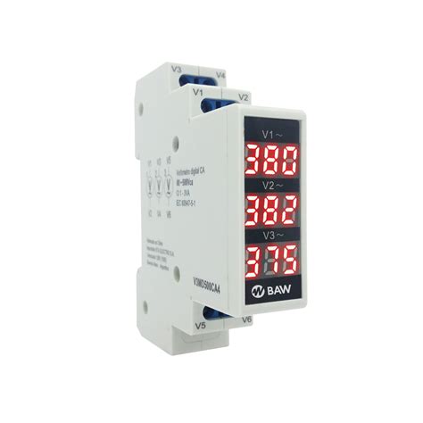 Voltímetro Digital Trifásico 1 Mód 3 Lecturas 80 500vca Cl 1 Rojo