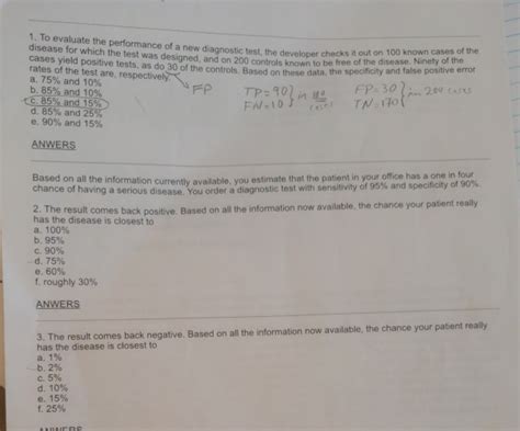 Solved To Evaluate The Performance Of A New Diagnostic Chegg