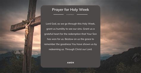 Prayer For Holy Week