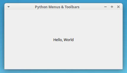 Python And PyQt Creating Menus Toolbars And Status Bars Python Some Text Status