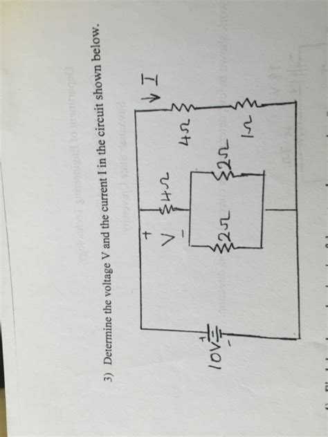 Solved 3 Determine The Voltage V And The Current I In The Chegg Com