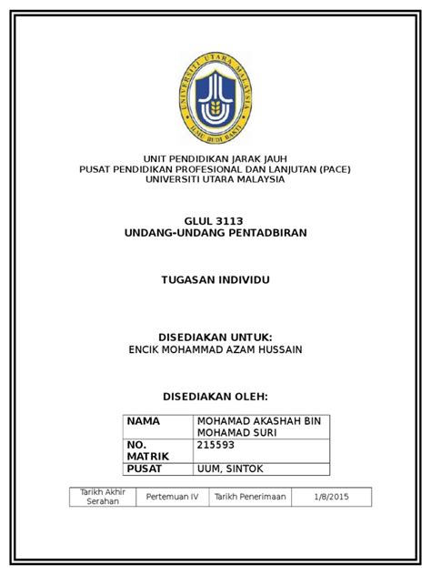 Contoh Assignment Individu Uum
