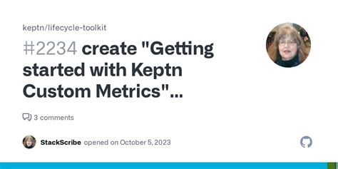 Create Getting Started With Keptn Custom Metrics Exercise Issue