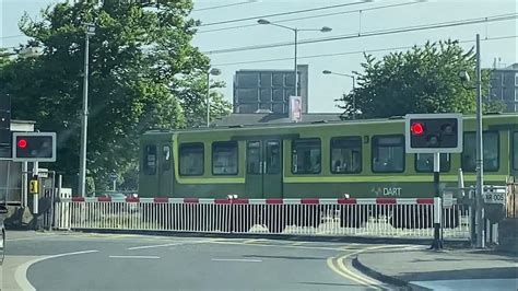 Irish Rail Class 8100 Dart Level Crossing Merrion Gate Youtube
